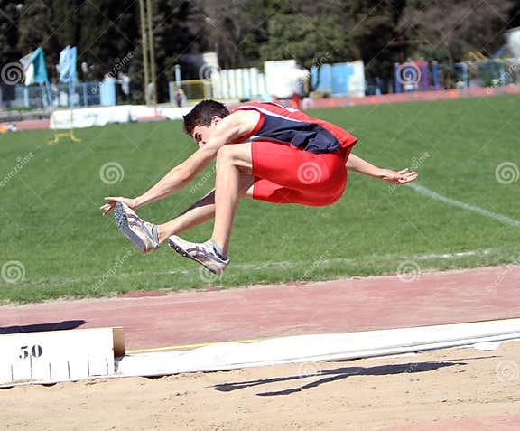 On the long jump editorial stock image. Image of athlete - 24744114