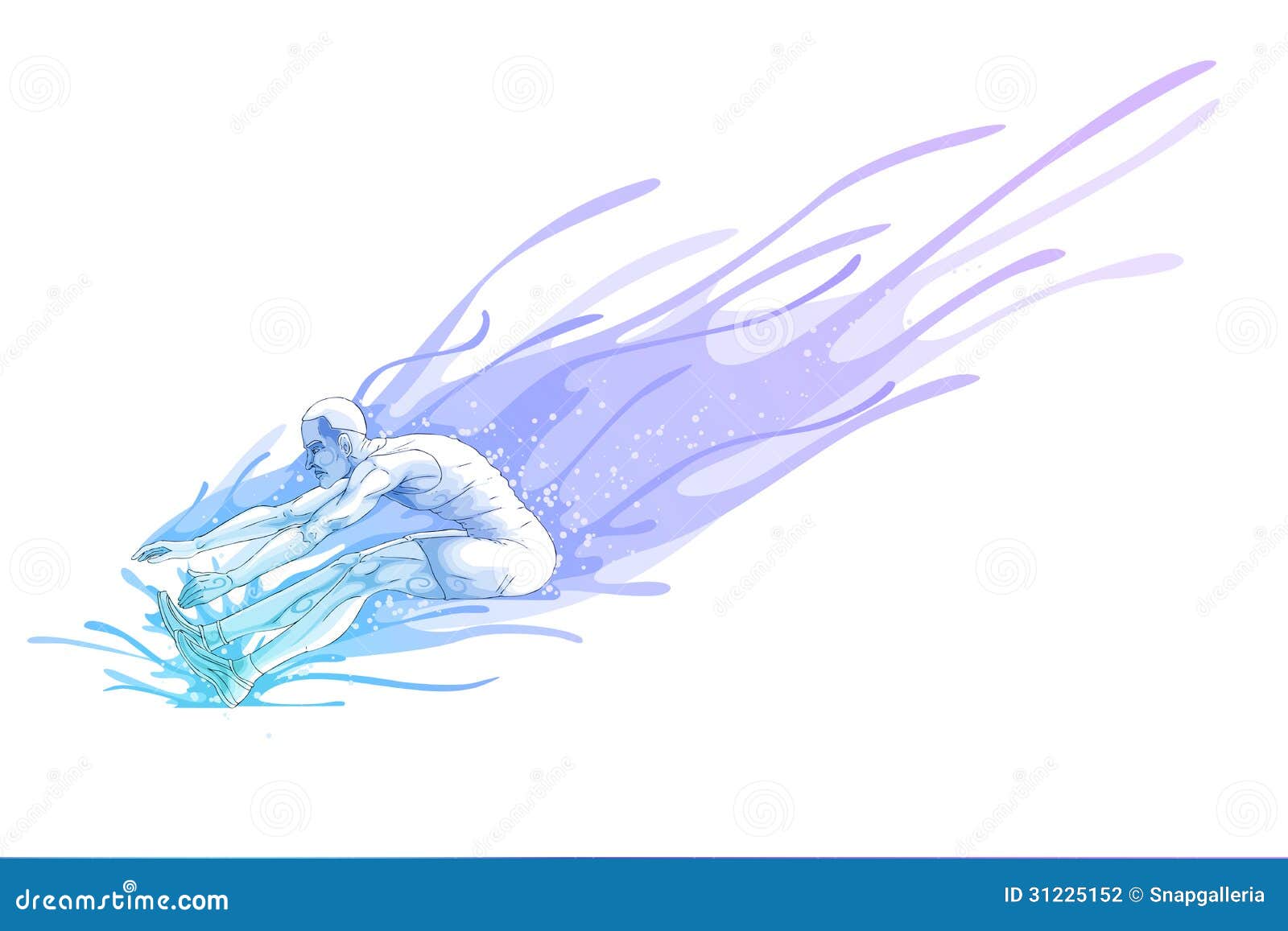 Long Jump Cartoon Vector | CartoonDealer.com #25885487