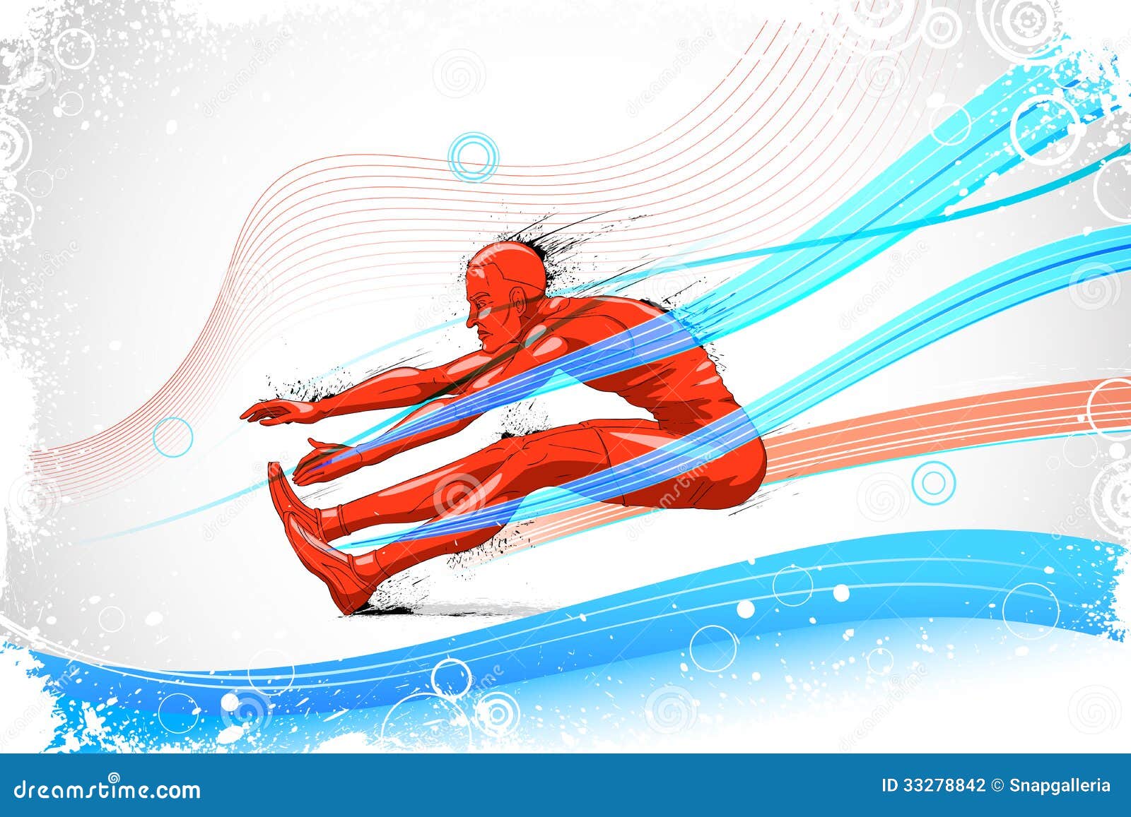 Long Jump stock vector. Illustration of jump, person - 33278842