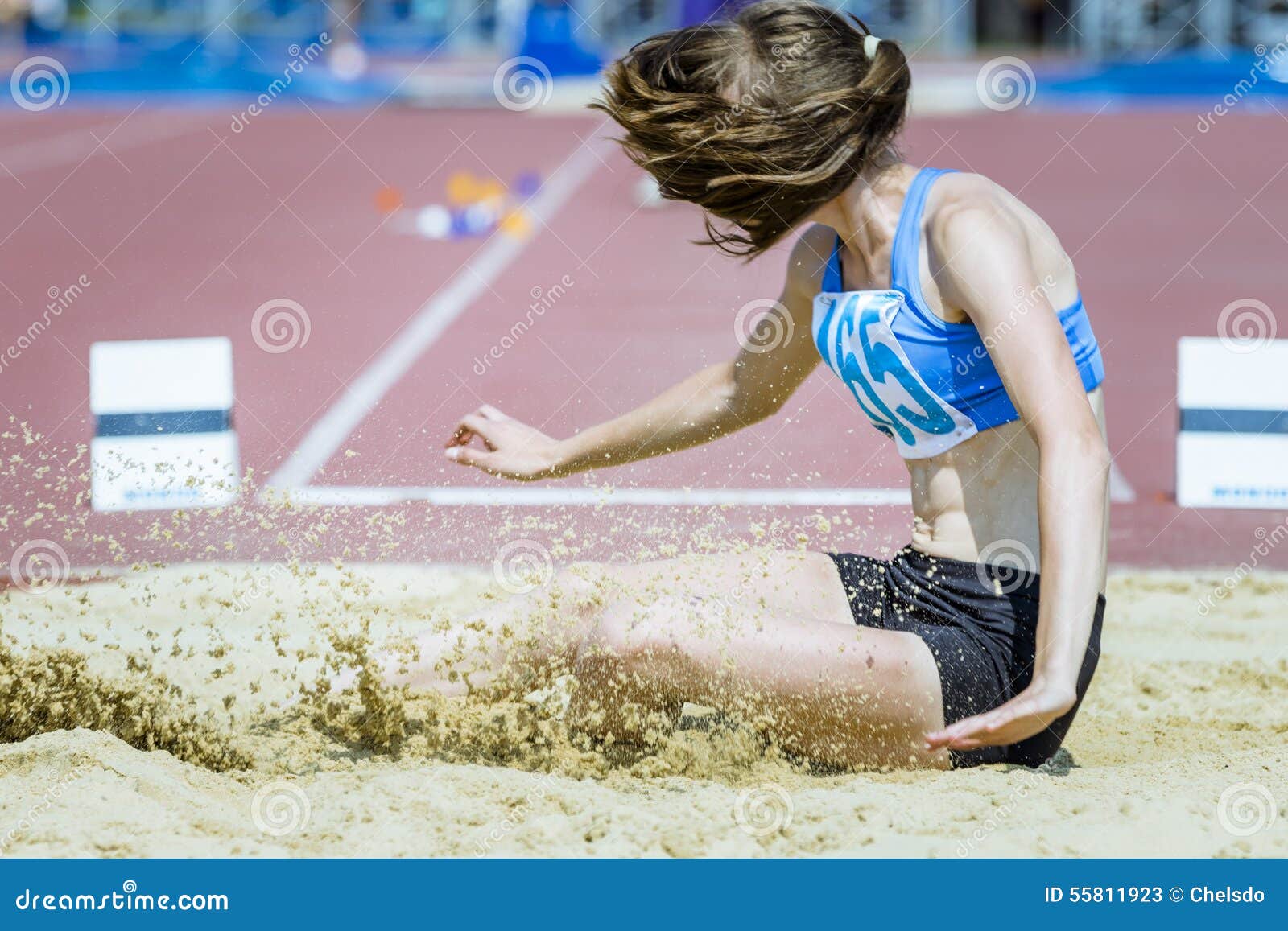 Long jump girl stock image. Image of body, record, challenge - 55811923