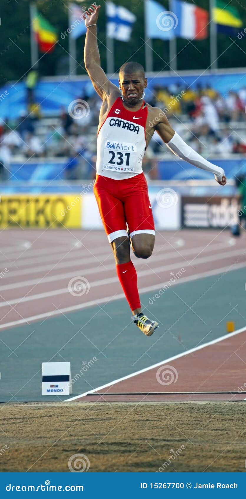 Long Jump Men Canada Stewart Bronze Editorial Image - Image of meet ...