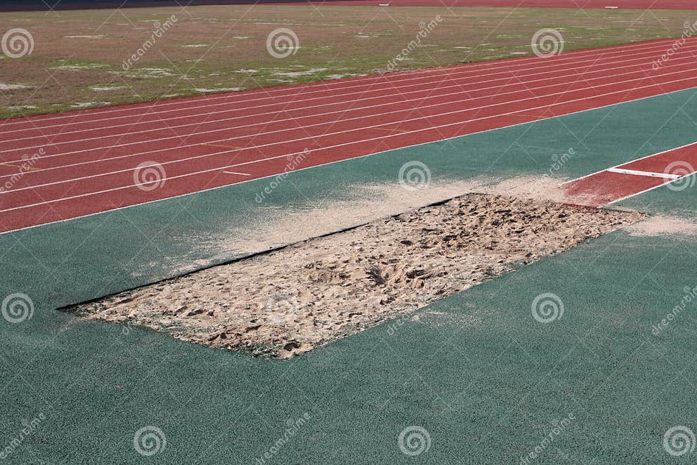 Long jump pit stock image. Image of jump, contest, curve - 38888005