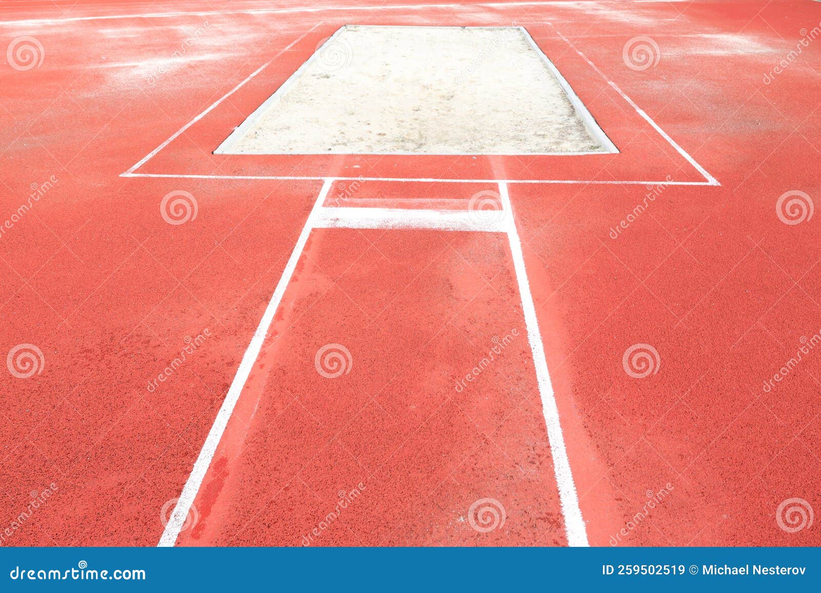 Long Jump Pit in Sports Stadium Stock Image - Image of dash, track ...