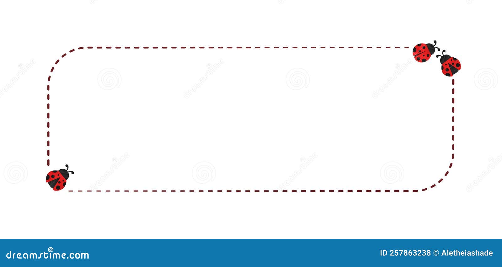 Long Ladybug Trail Frame Clipart Vector Illustration Stock Vector ...