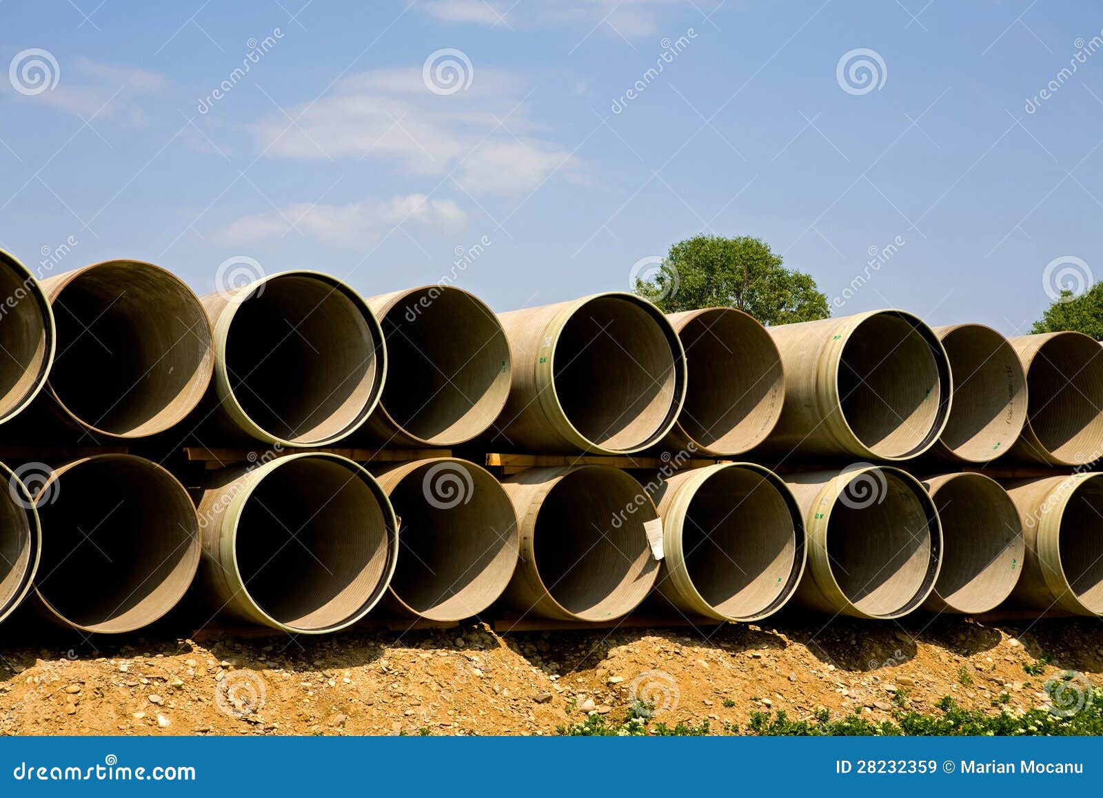 Long large pipes stock image. Image of industrial, pattern - 28232359
