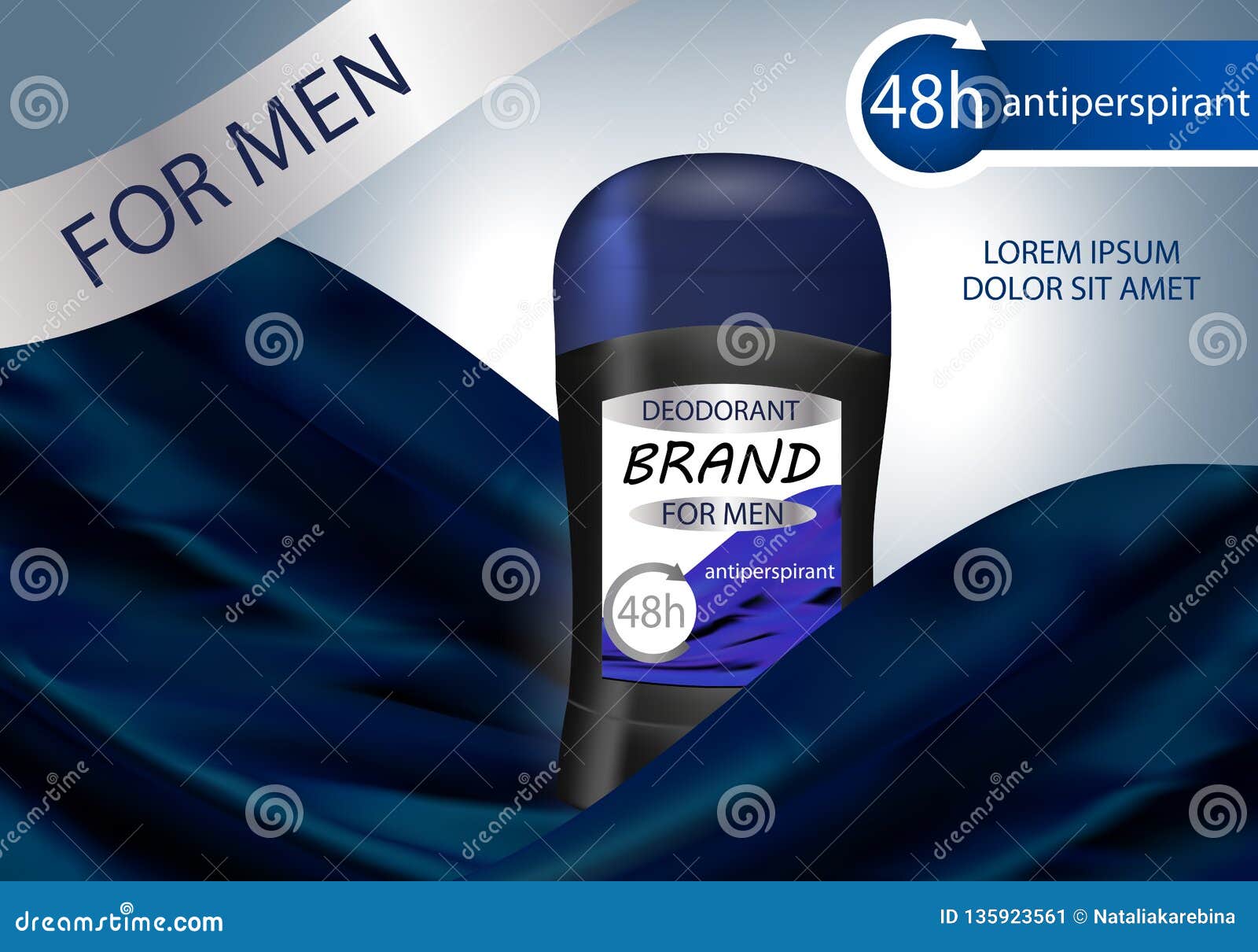 Deodorant Antiperspirant Blank Templates Vector Illustration. Mockup ...