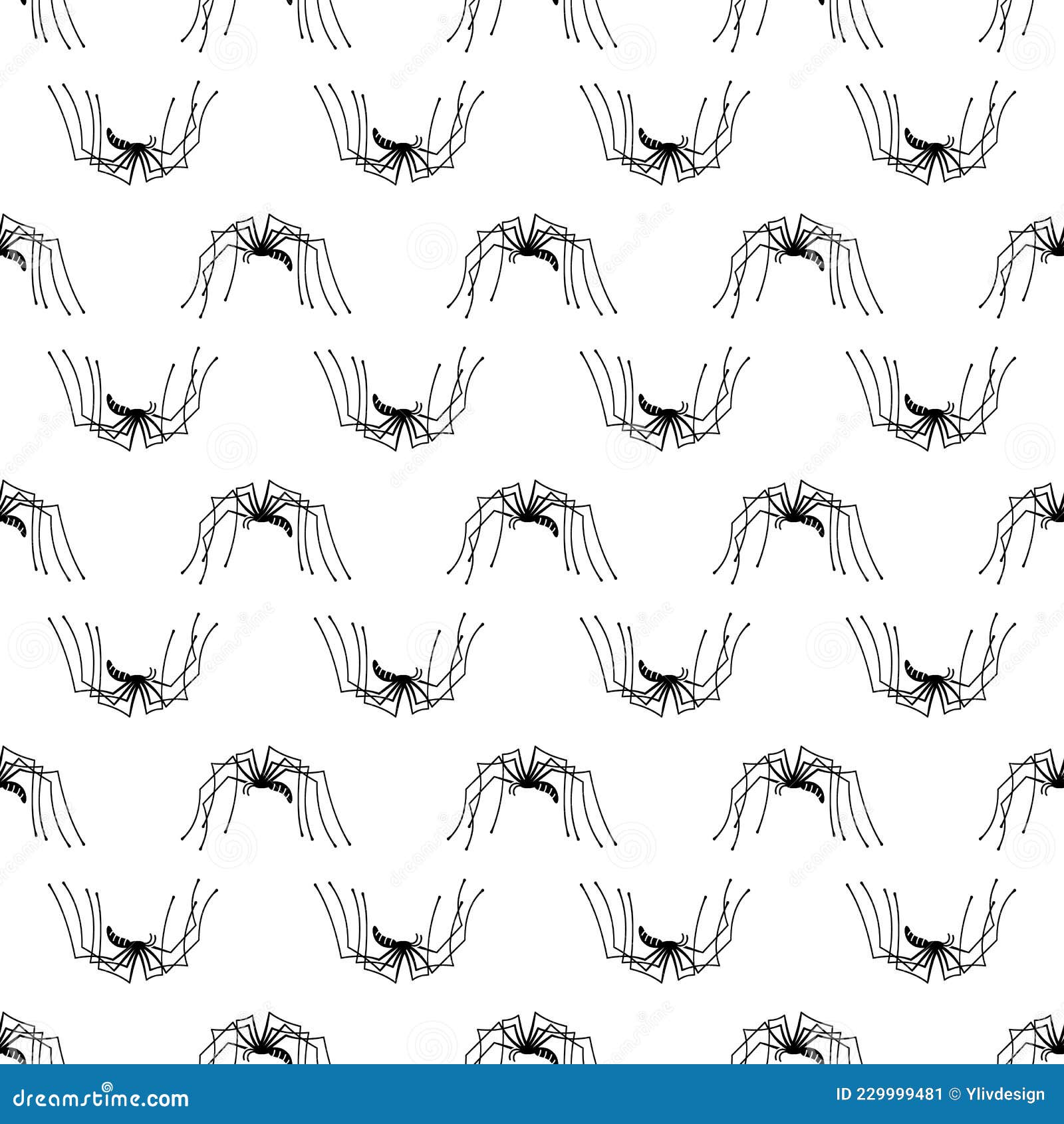 Long Leg Spider Pattern Seamless Vector Stock Vector - Illustration of ...