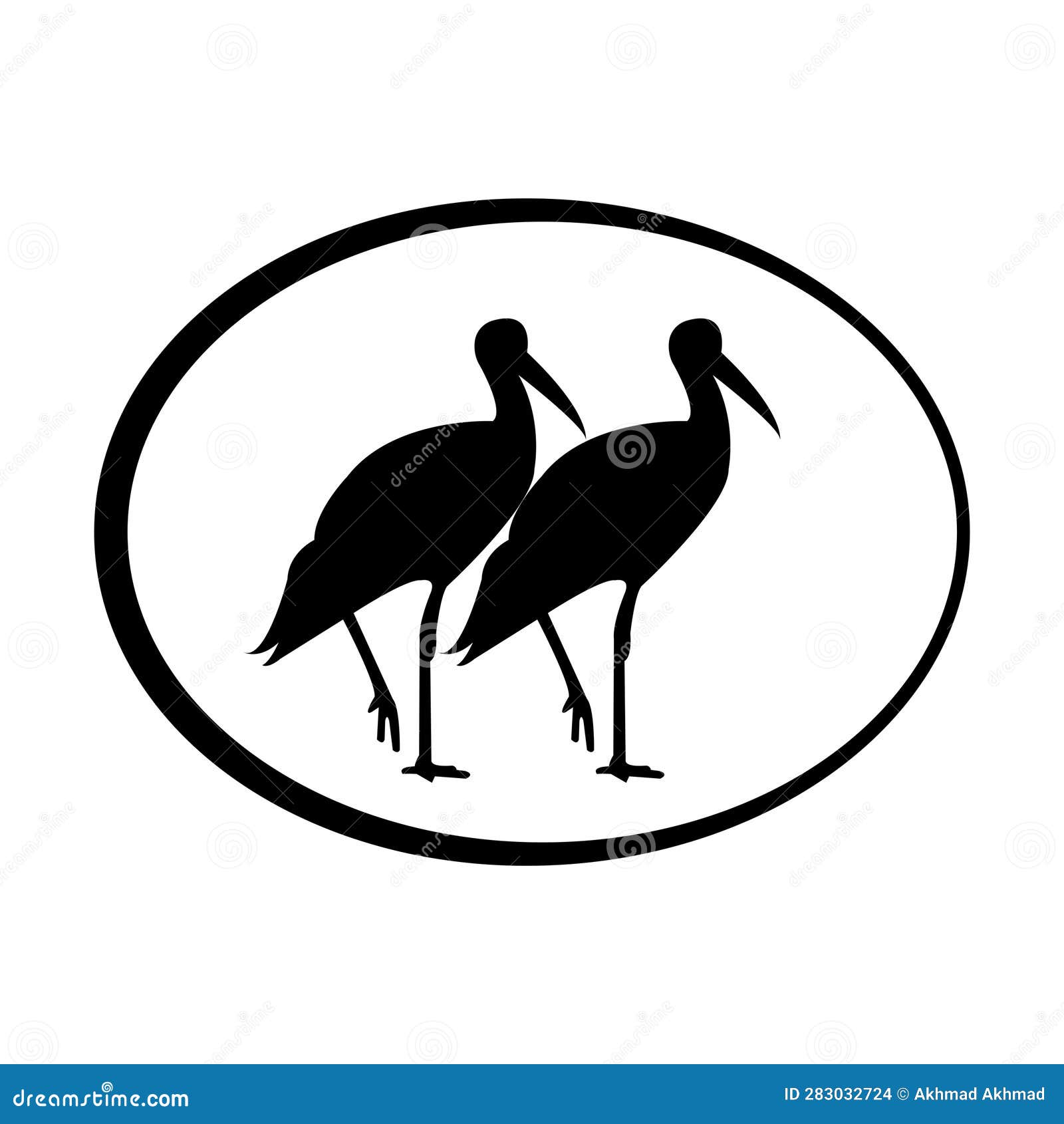 Long-legged bird icon stock vector. Illustration of clipart - 283032724