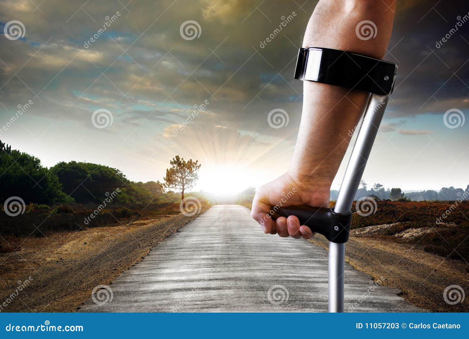 Long Limping stock image. Image of long, person, hand - 11057203