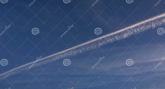 A Long Line of Clouds in the Sky Stock Image - Image of line, clear ...