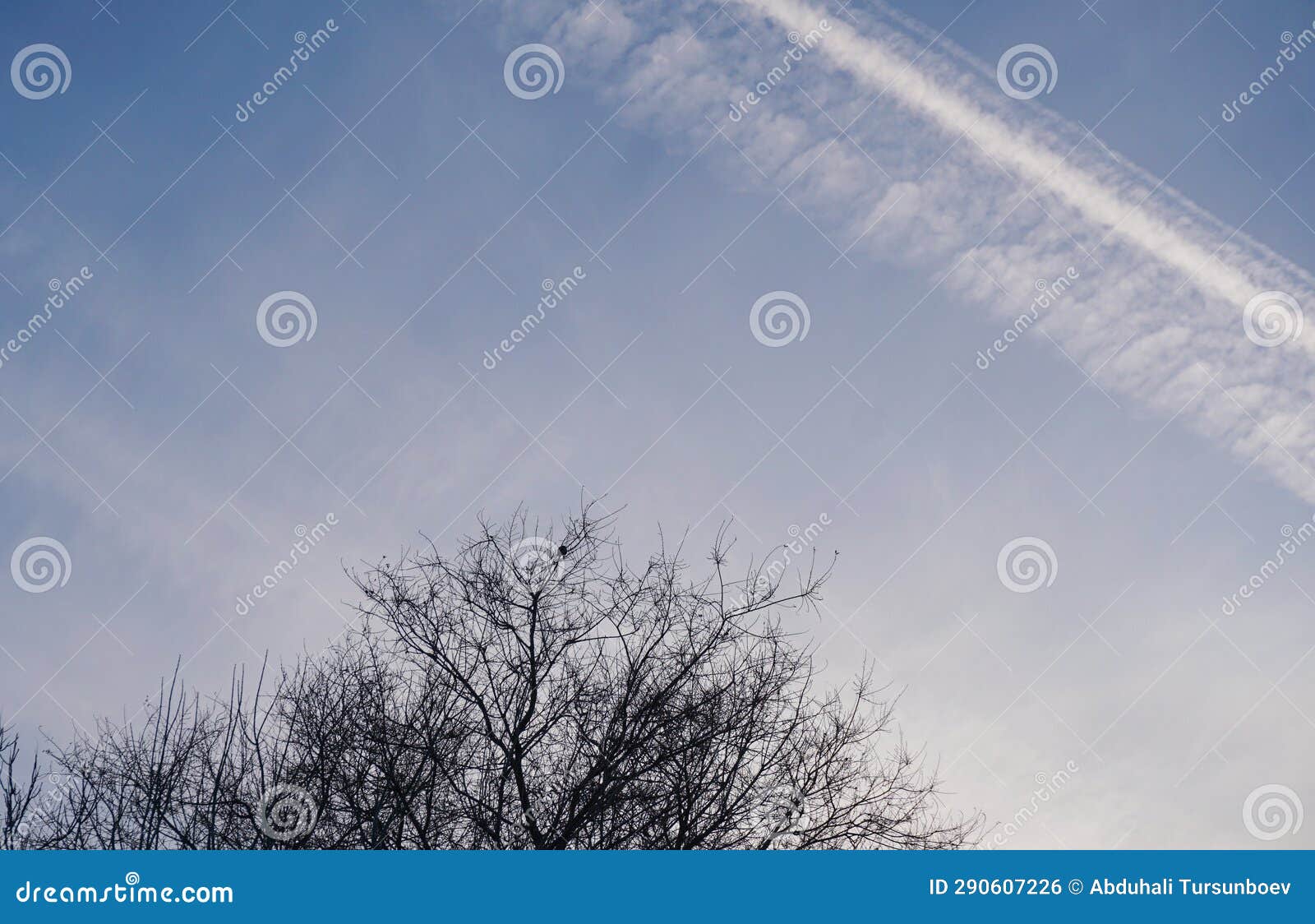 A Long Line of Clouds in the Sky Stock Photo - Image of cloud ...