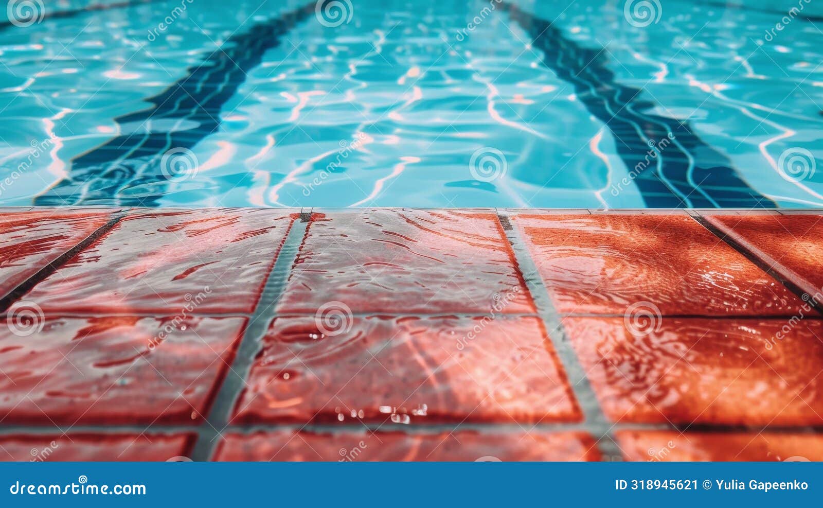Long Line of Lanes in a Swimming Pool Stock Image - Image of area ...