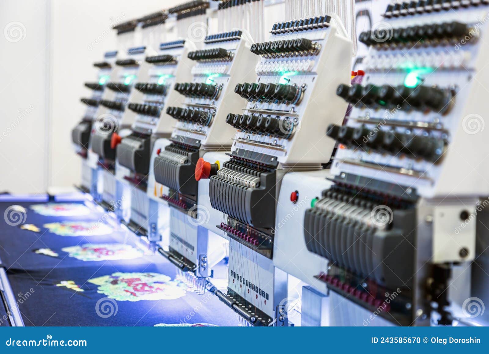 Long Line of Modern and Automatic High Technology Sewing Machine Stock ...