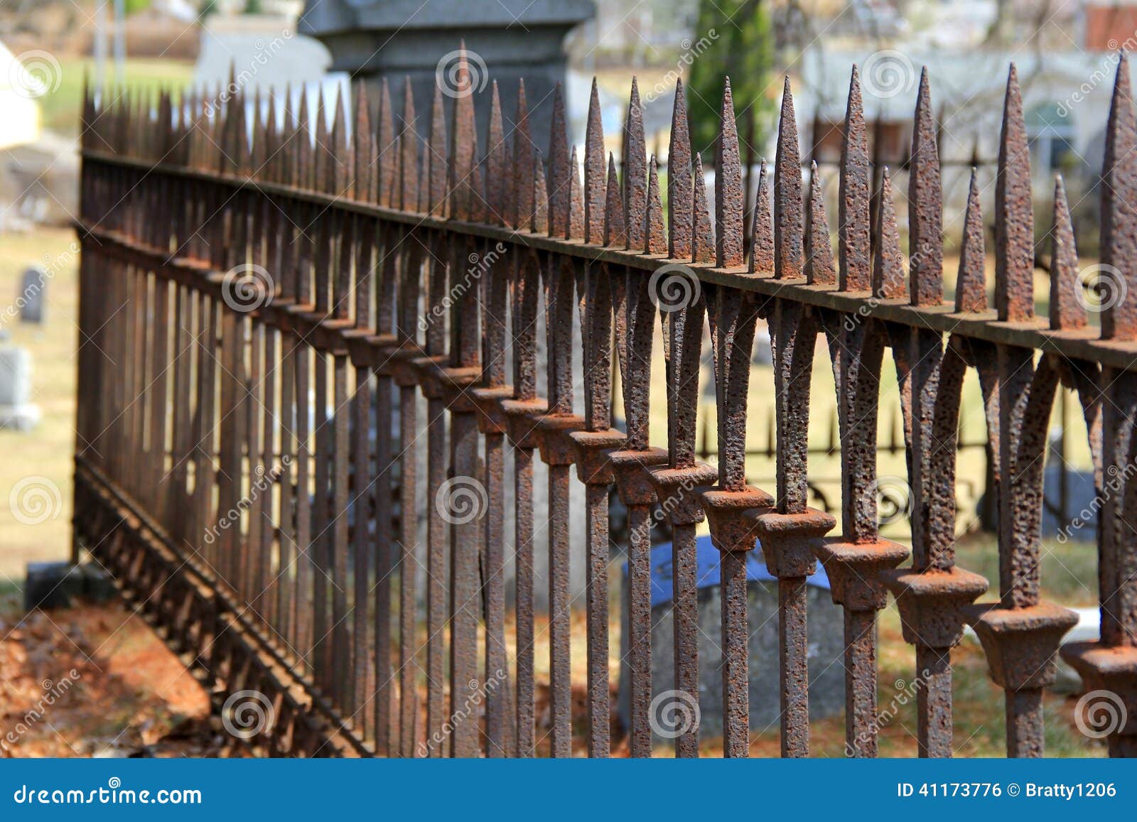 Spikes On Old Wrought Iron Fence Stock Image | CartoonDealer.com #37681711