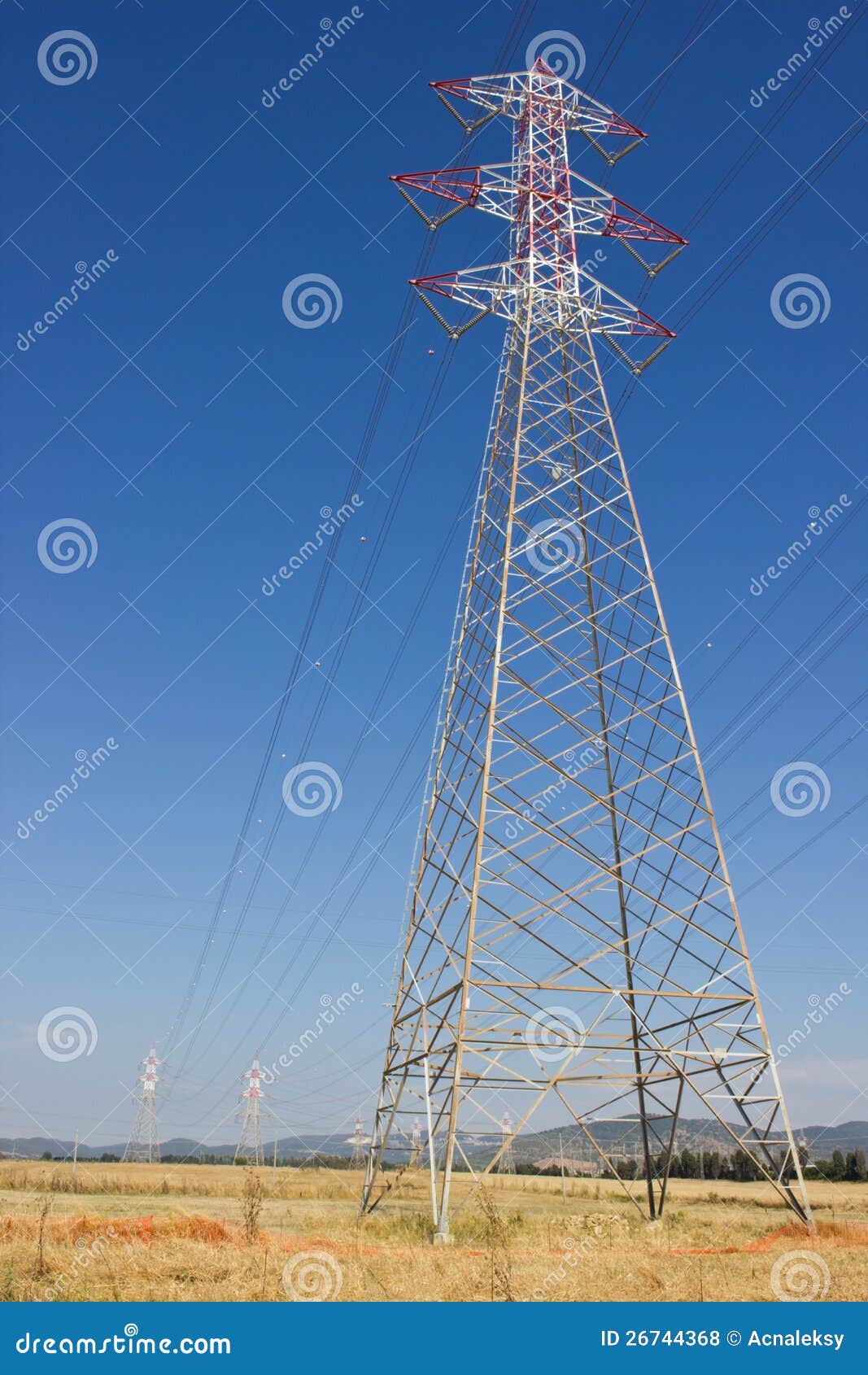 Long Lines of Powerline Tower Stock Photo - Image of structure, power ...