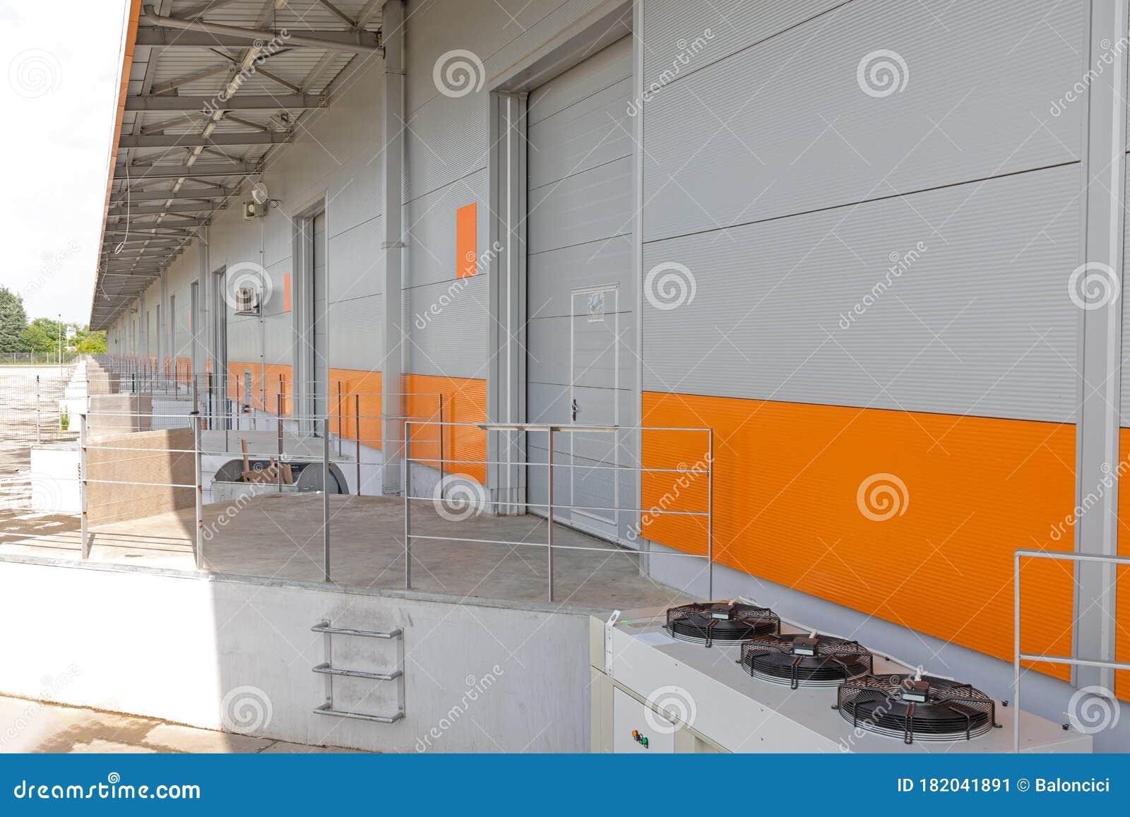 Long Loading Dock stock image. Image of building, dock - 182041891
