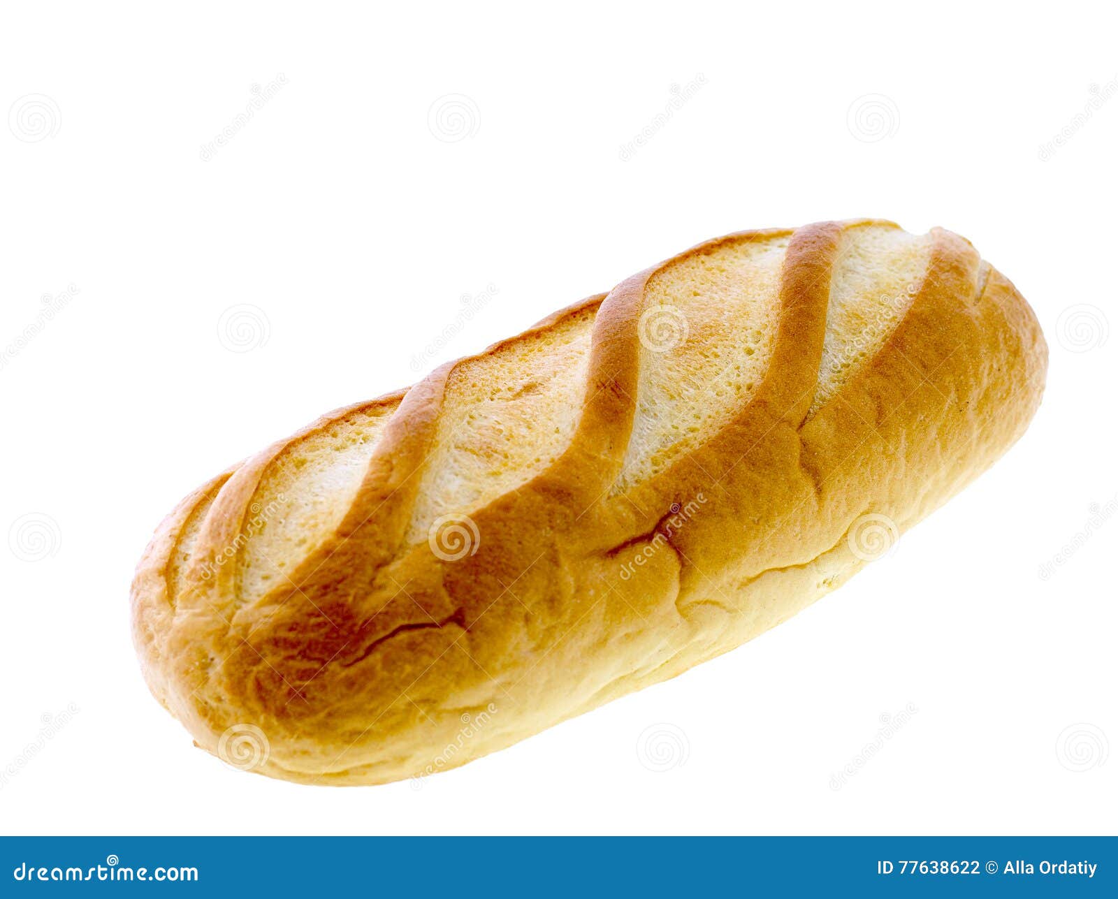 Long loaf bread isolated stock photo. Image of baked - 77638622