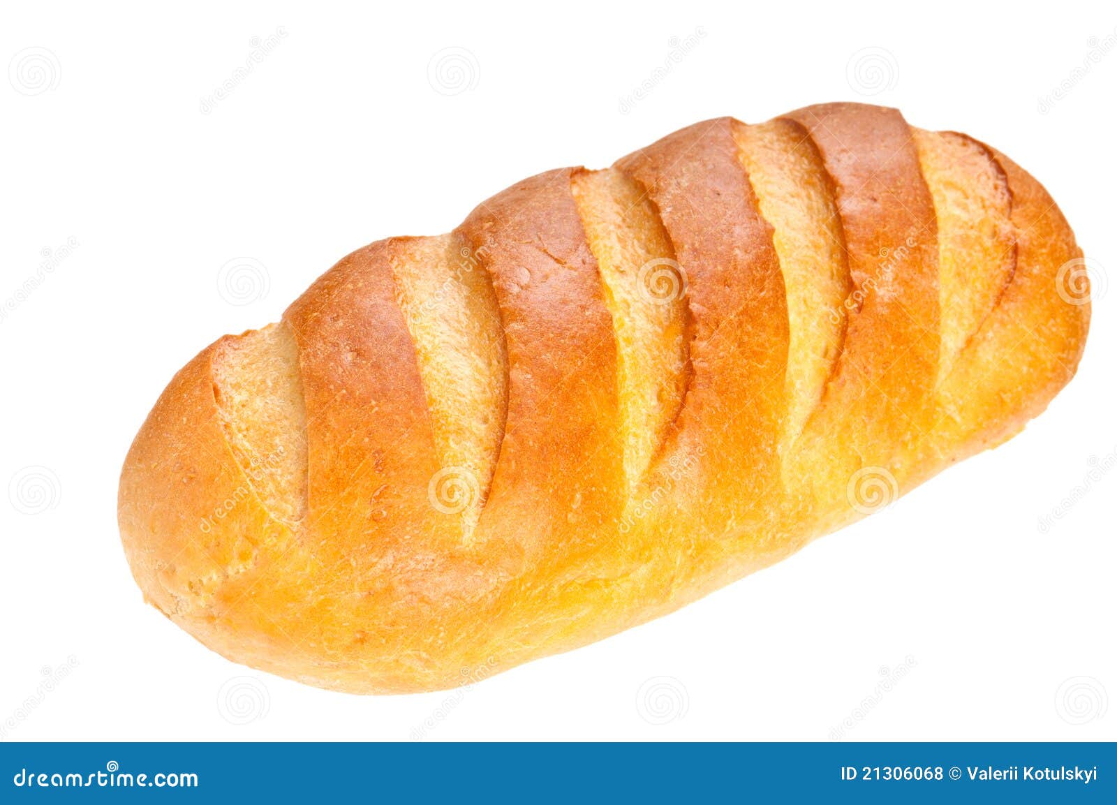 Long Loaf Bread on White Background Stock Photo - Image of healthy ...