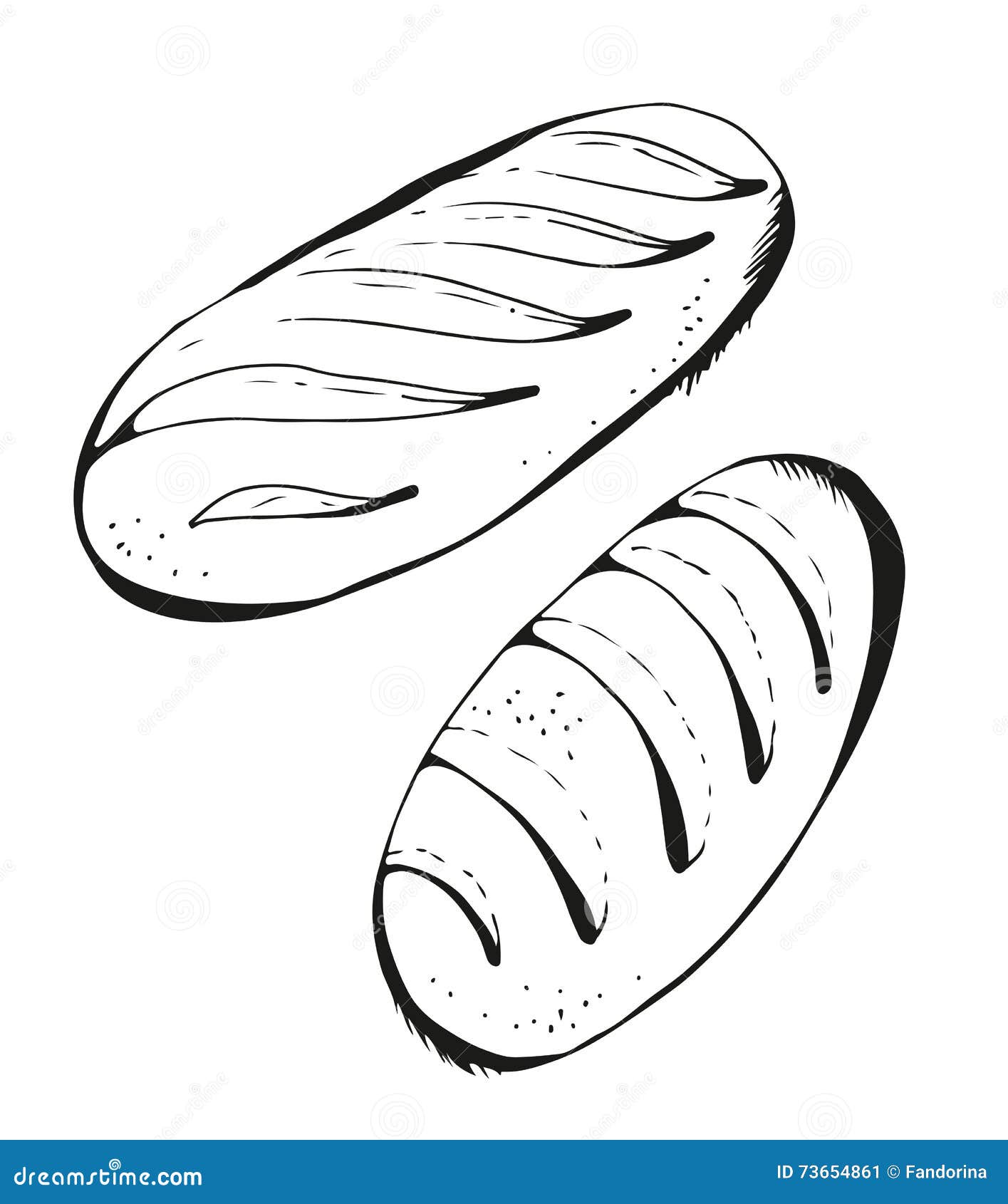 Long Loaf Vector Illustration Stock Vector - Illustration of graphic ...
