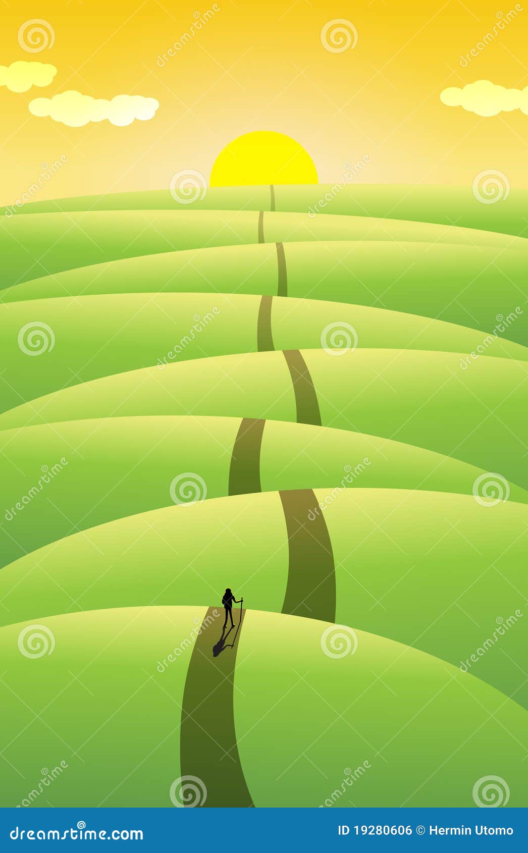 Long, Long Journey stock vector. Illustration of mountainous - 19280606