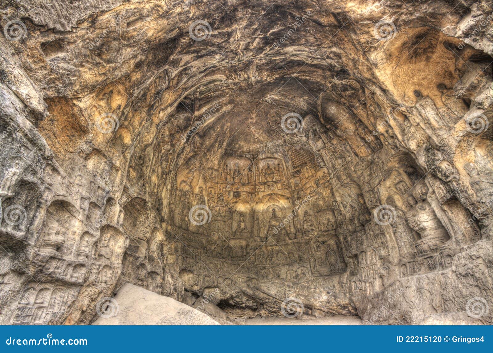 Long Men Grottoes Dragon S Gate Stock Photo - Image of arts, grotto ...