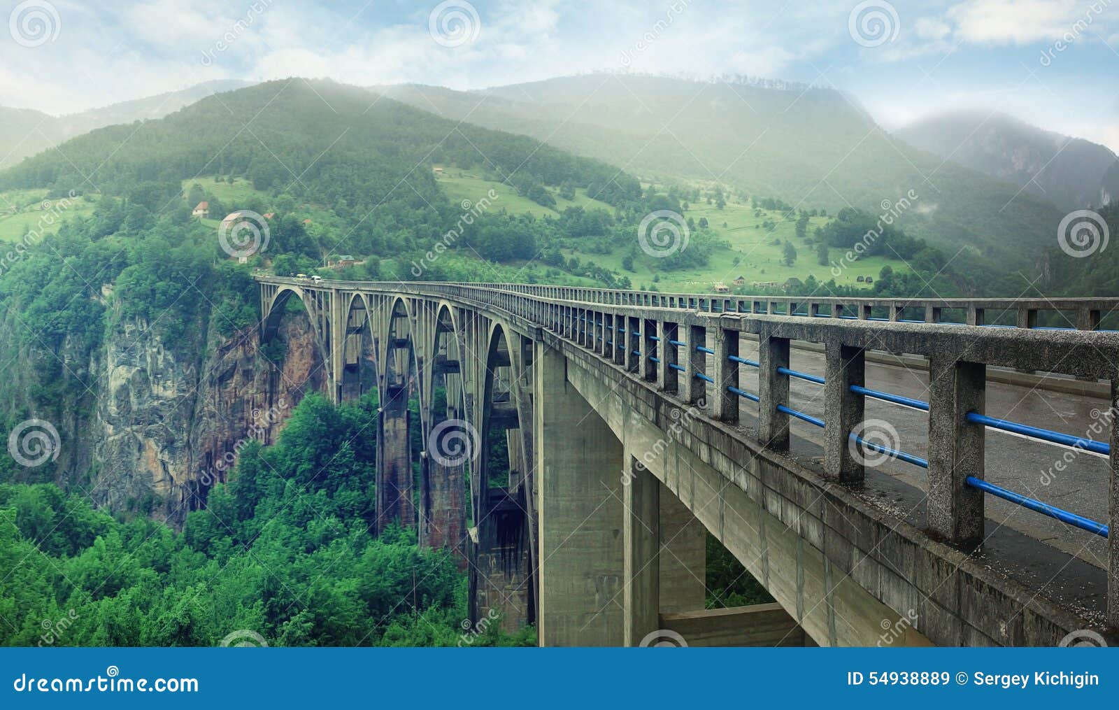 Long mountain Bridge stock image. Image of express, montenegro - 54938889