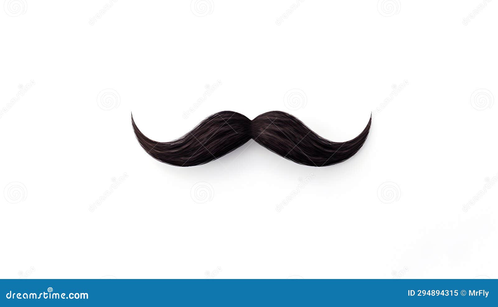 Long Moustache Isolated on White Background Stock Illustration ...