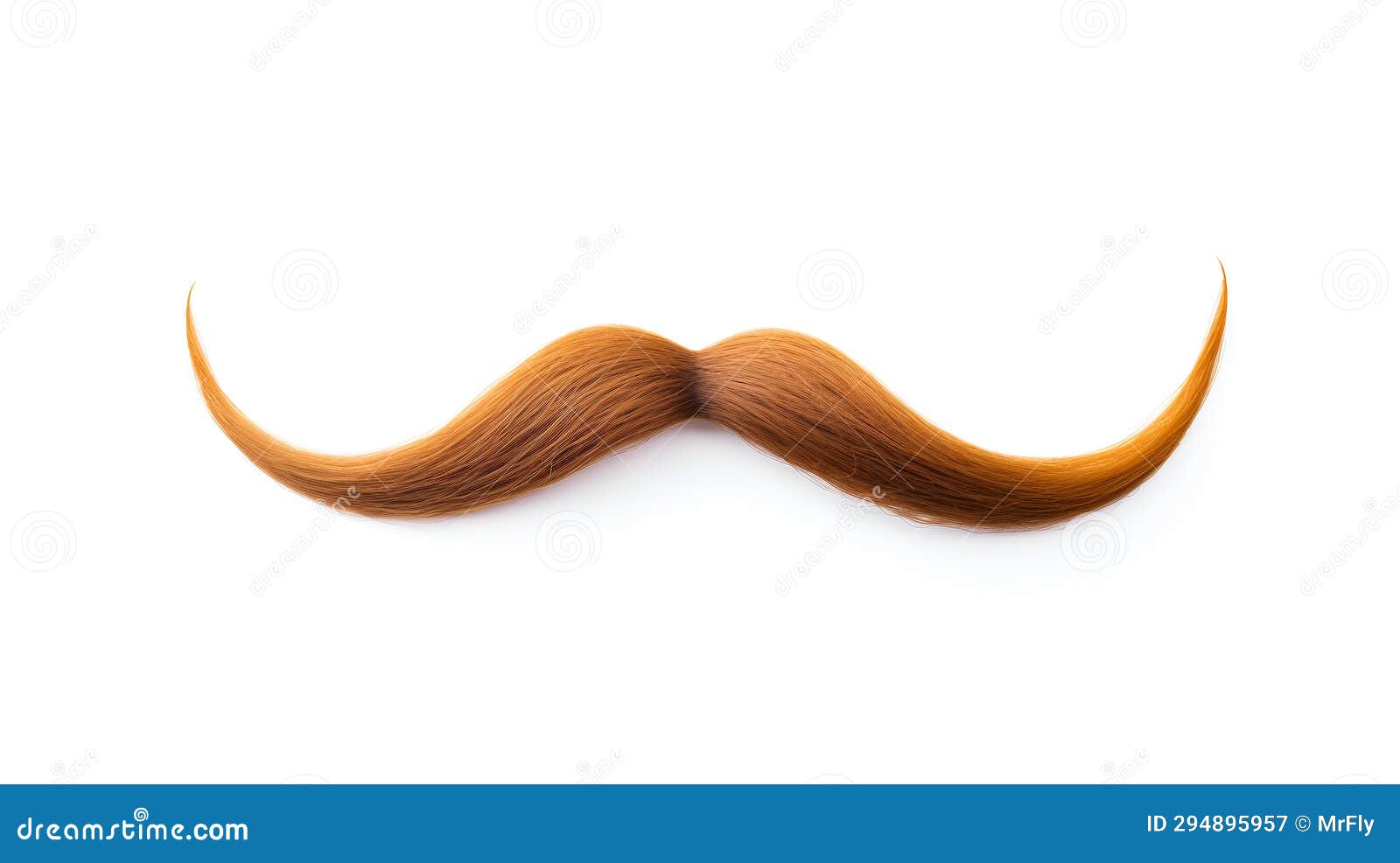Long Moustache Isolated on White Background Stock Illustration ...