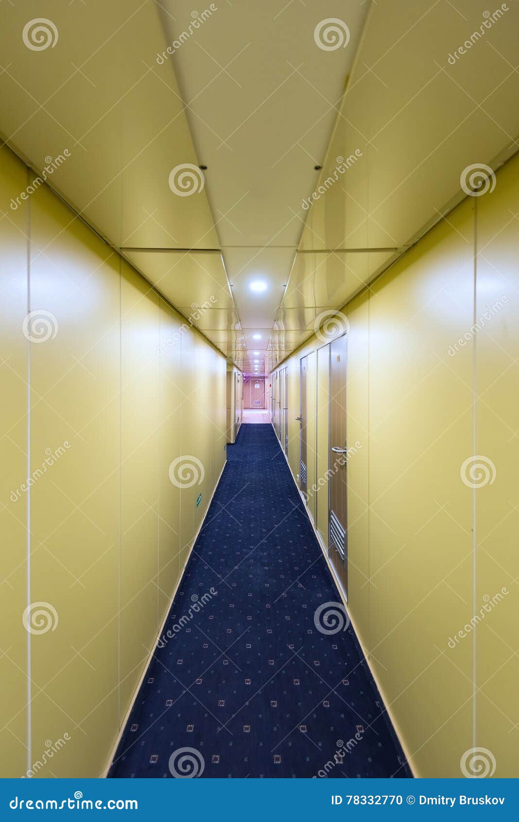 Long, narrow corridor stock photo. Image of vanishing - 78332770