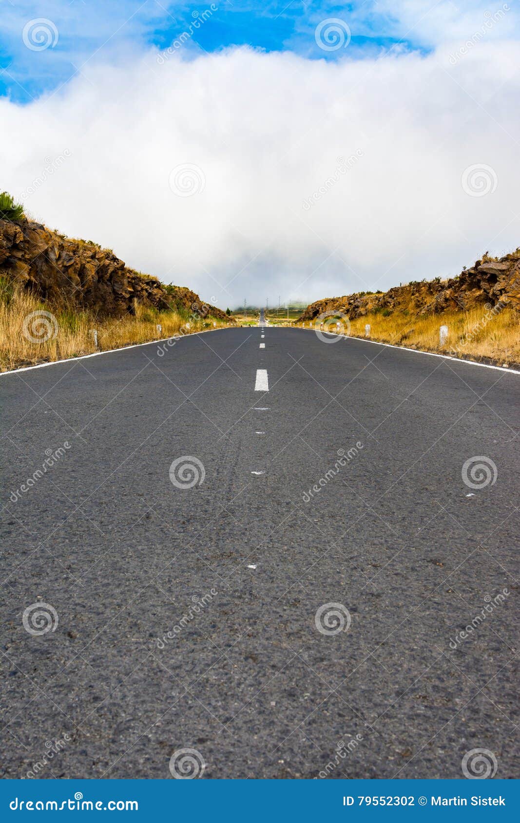 Long narrow road scenery stock photo. Image of environment - 79552302