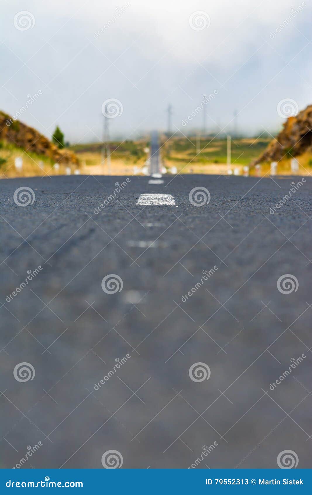 Long narrow road scenery stock image. Image of scenery - 79552313