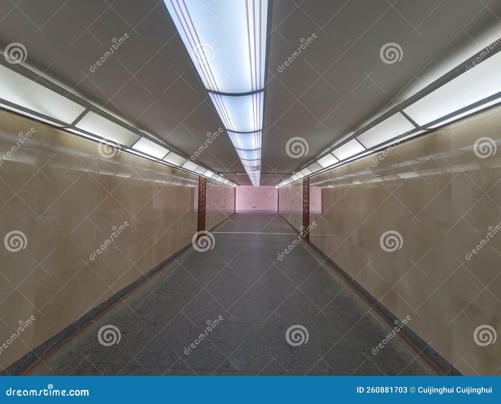 A Long and Narrow Underpass Stock Image - Image of congestion ...