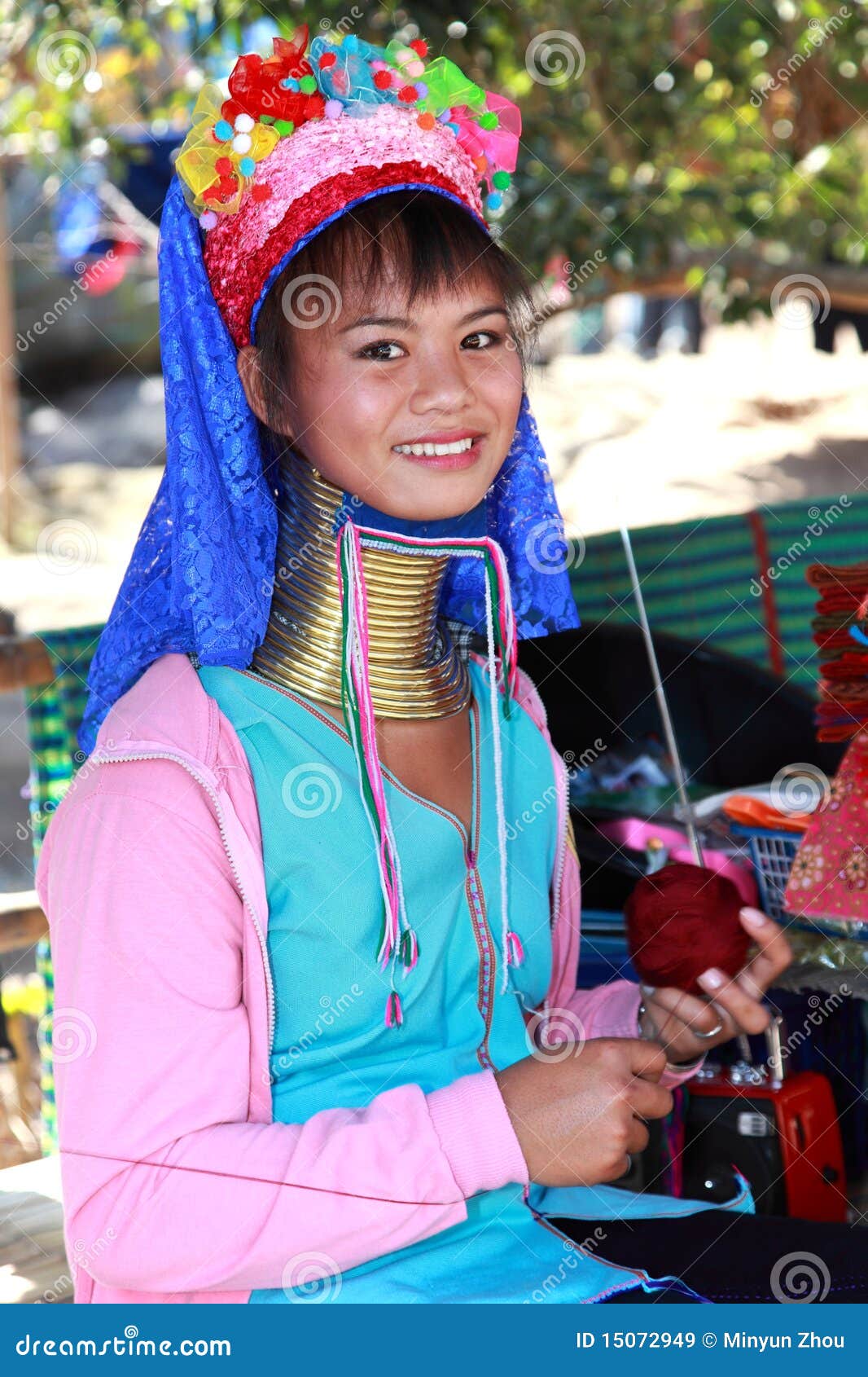 Long neck tribe, Thailand editorial stock image. Image of longneck ...