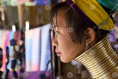 Long neck woman editorial photography. Image of culture - 7556442