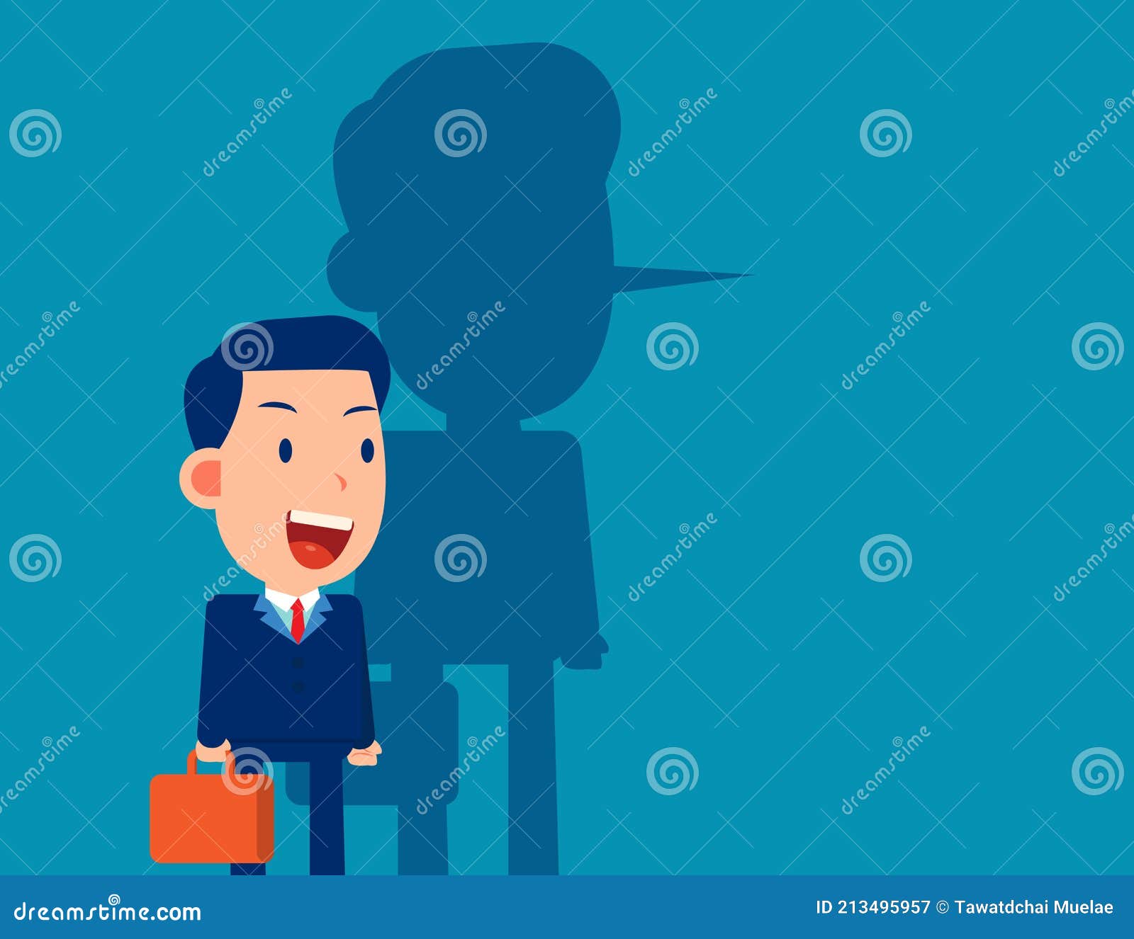 Long Nose of Business Person. a Person Lying Stock Vector ...