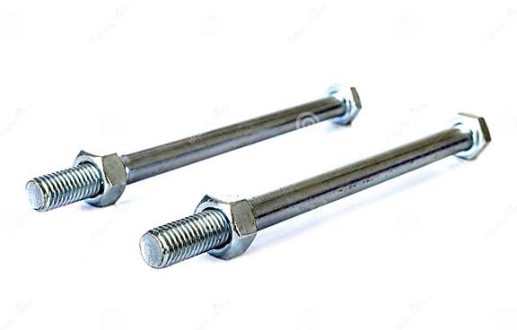 Long nut and bolt stock image. Image of steel, construction - 262316895