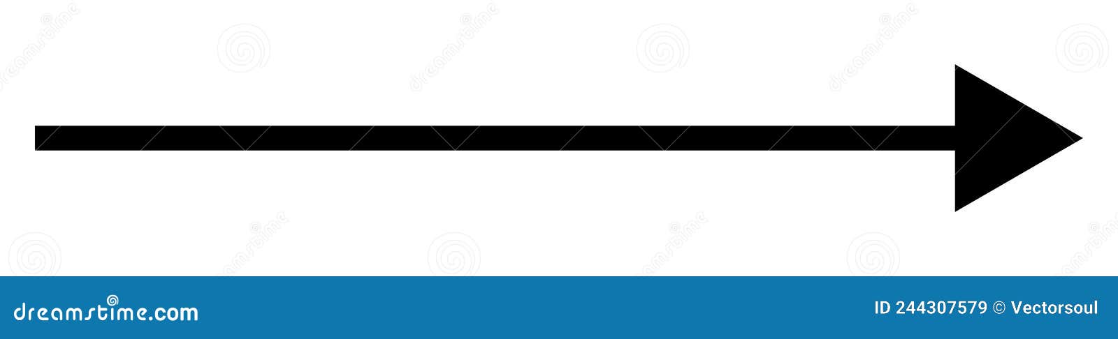 Long, Oblong Right Arrow, Cursor, Pointer Element, Shape Vector Graphic ...