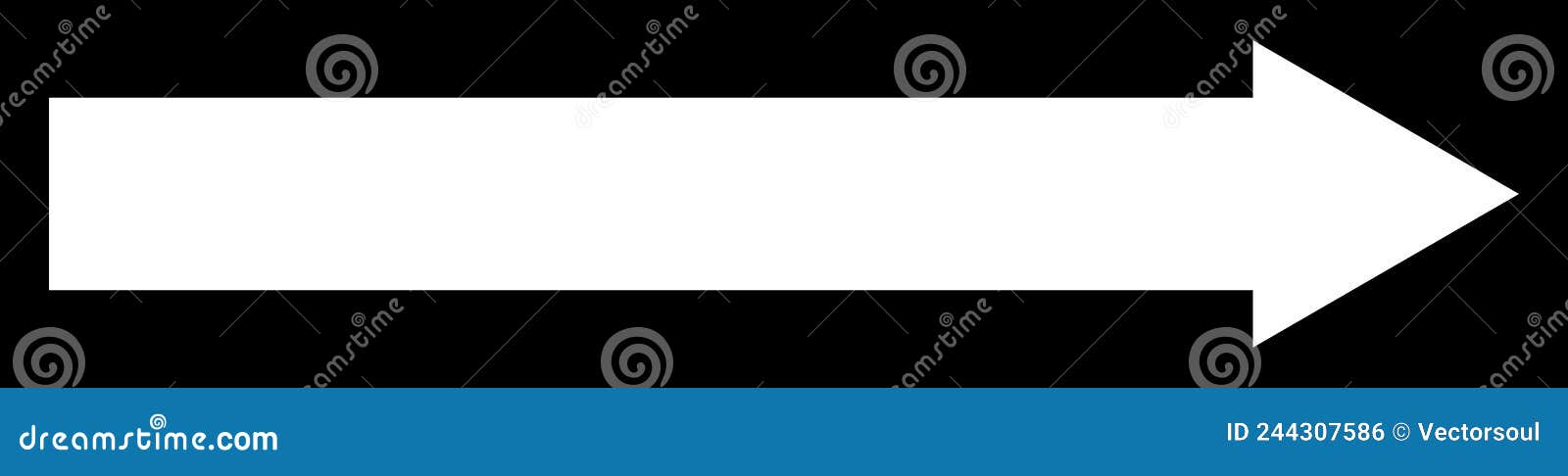 Long, Oblong Right Arrow, Cursor, Pointer Element, Shape Vector Graphic ...