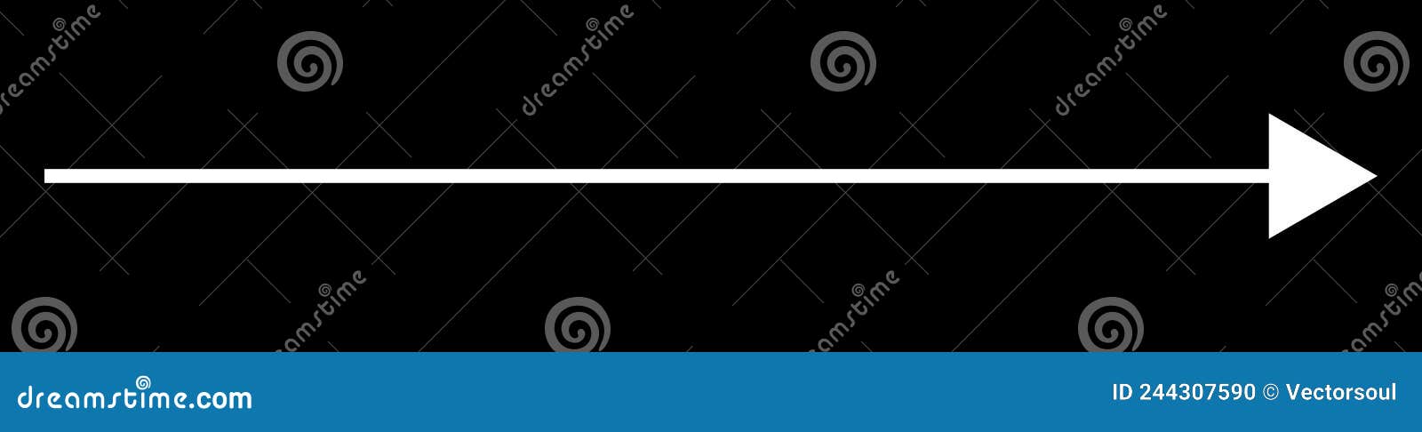 Long, Oblong Right Arrow, Cursor, Pointer Element, Shape Vector Graphic ...