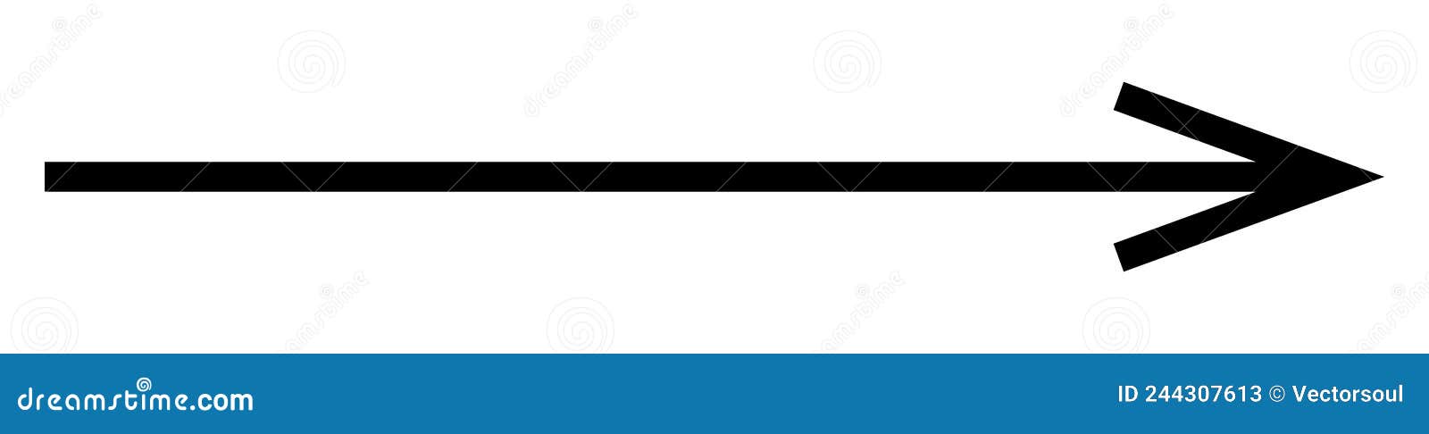 Long, Oblong Right Arrow, Cursor, Pointer Element, Shape Vector Graphic ...