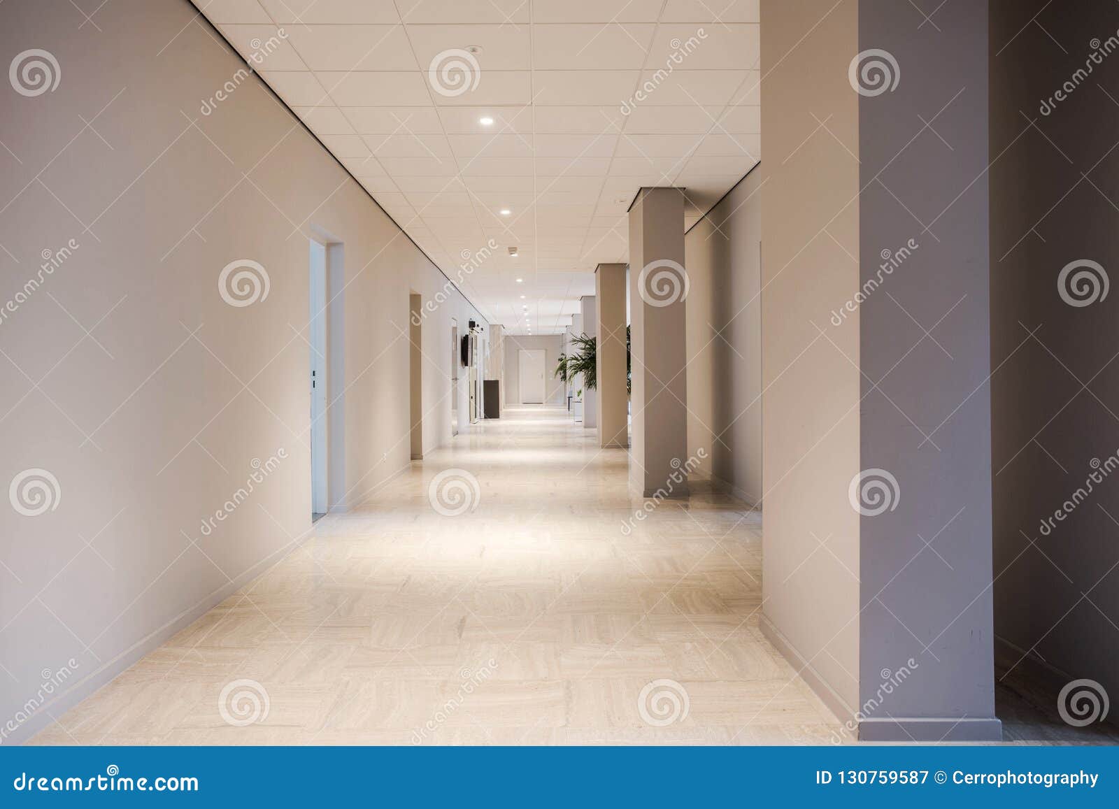 Long Office Hallway Modern Design, Empty and Clean Interior Stock Image ... Long Office Hallway Modern Design, Empty and Clean Interior Stock Image ...