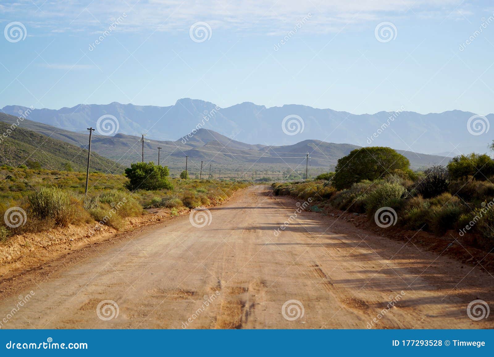 Open Dirt Road In Green Forest With Mountain Royalty-Free Stock Image ...