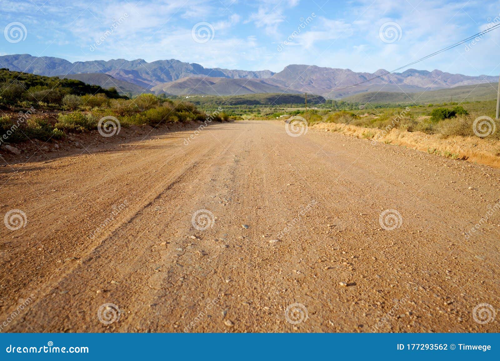 Open Dirt Road In Green Forest With Mountain Royalty-Free Stock Image ...