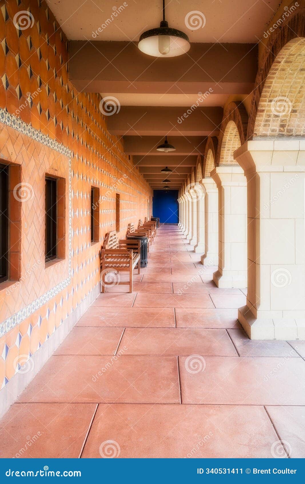 The Long Halllway stock image. Image of beautiful, stone - 340531411