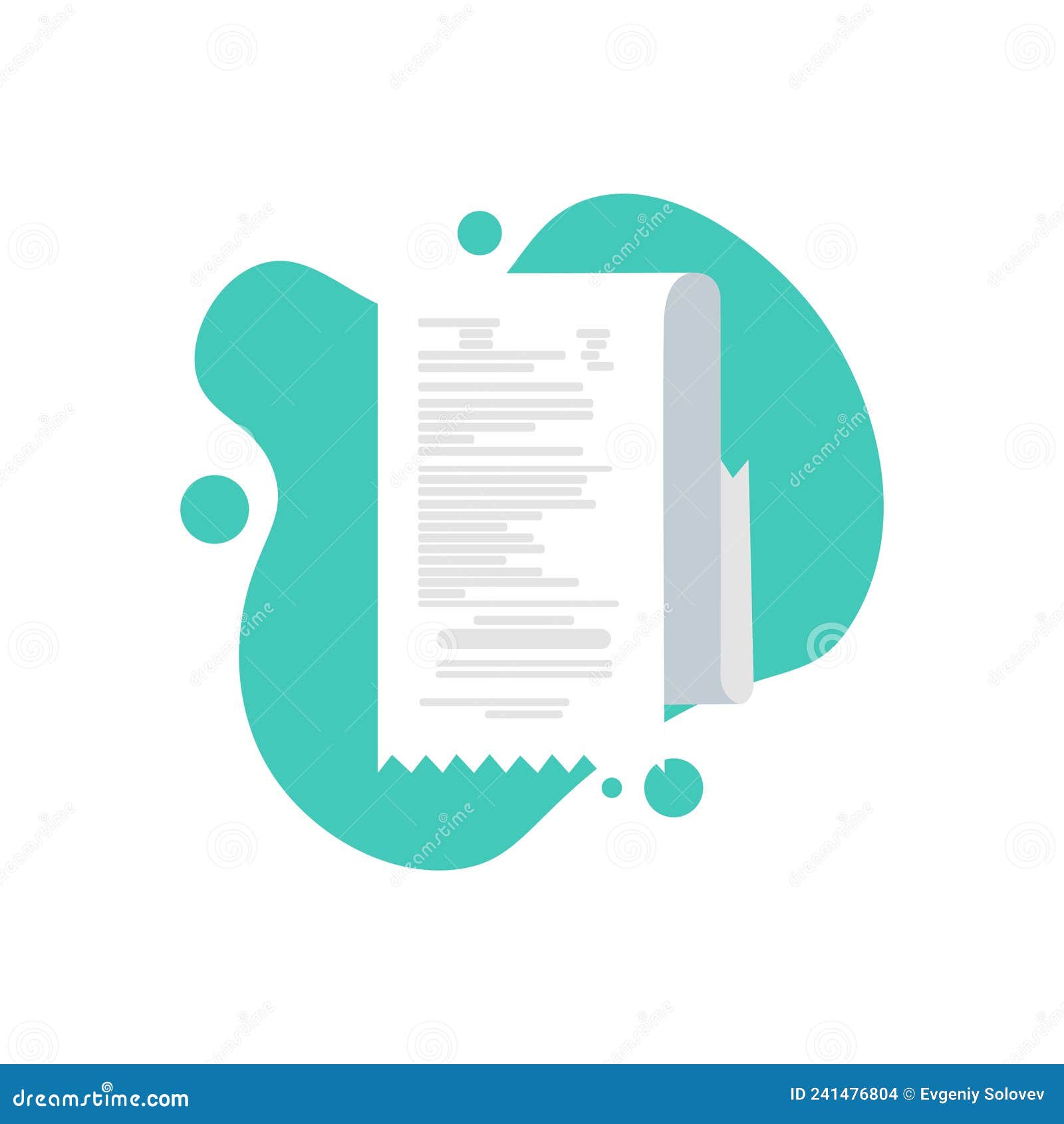 Long Paper Receipt in Flat Style Cost for Purchases of Things and ...
