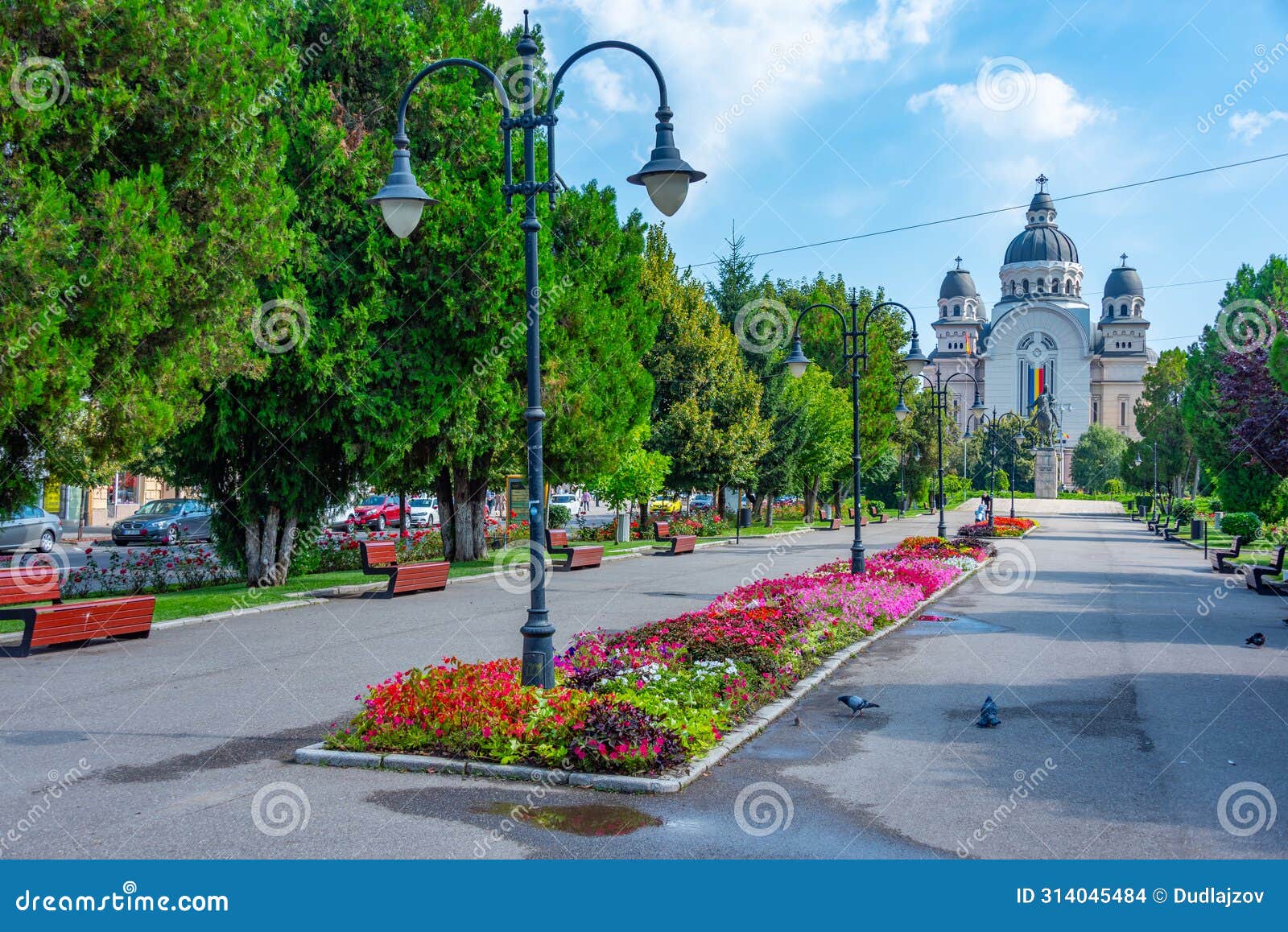Long Park in the Center of Targu Mures in Romania Stock Photo - Image ...