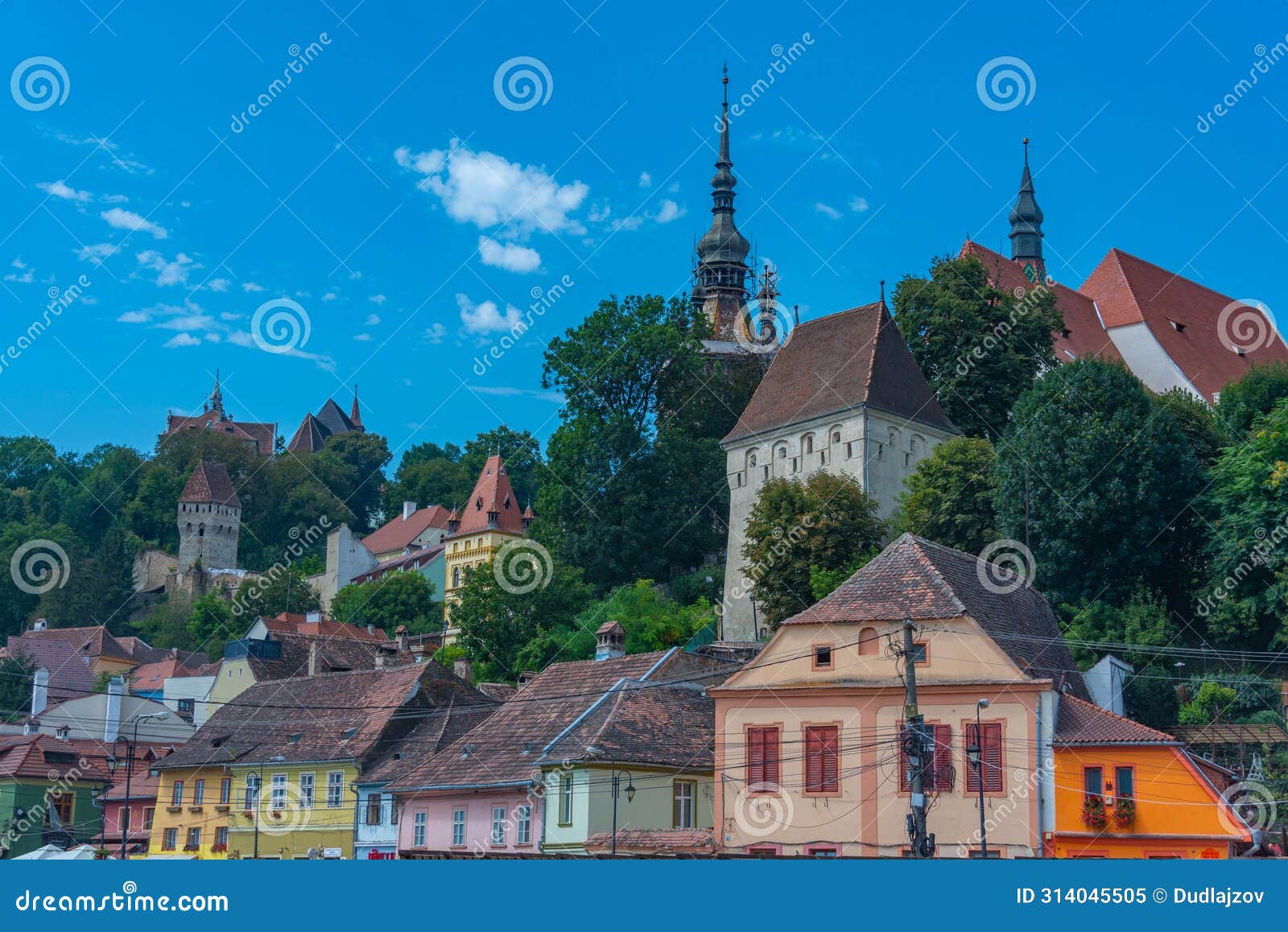 Long Park in the Center of Targu Mures in Romania Stock Image - Image ...