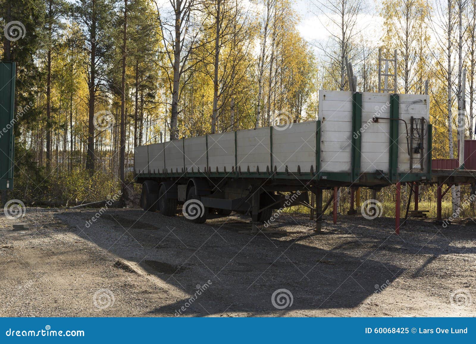 Long parked trailer stock image. Image of colors, outdoor - 60068425