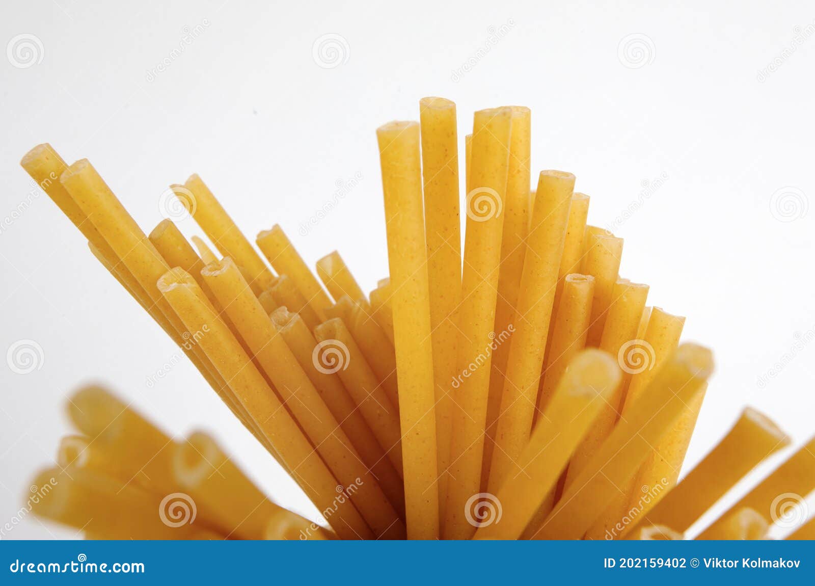 Long Pasta in the Form of Tubes Form a Beautiful Pattern Stock Photo ...