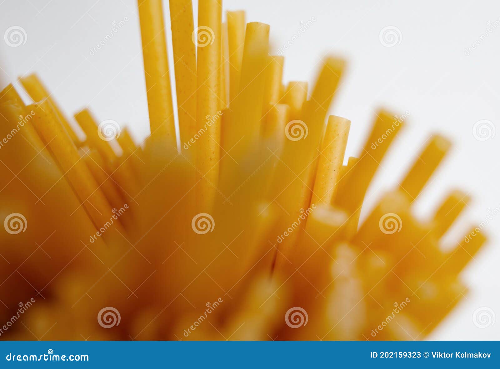 Long Pasta in the Form of Tubes Form a Beautiful Pattern. Selective ...